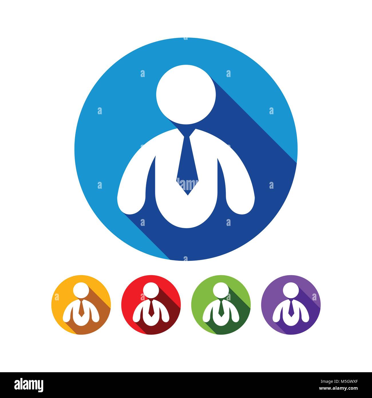 Abstract Business Man Flat Graphic Icon Set Design Stock Vector Image ...