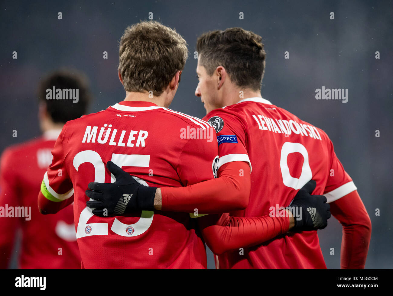 20 February 2018: Germany, Munich, Allianz Arena: Soccer, UEFA Champions League, Round of ...