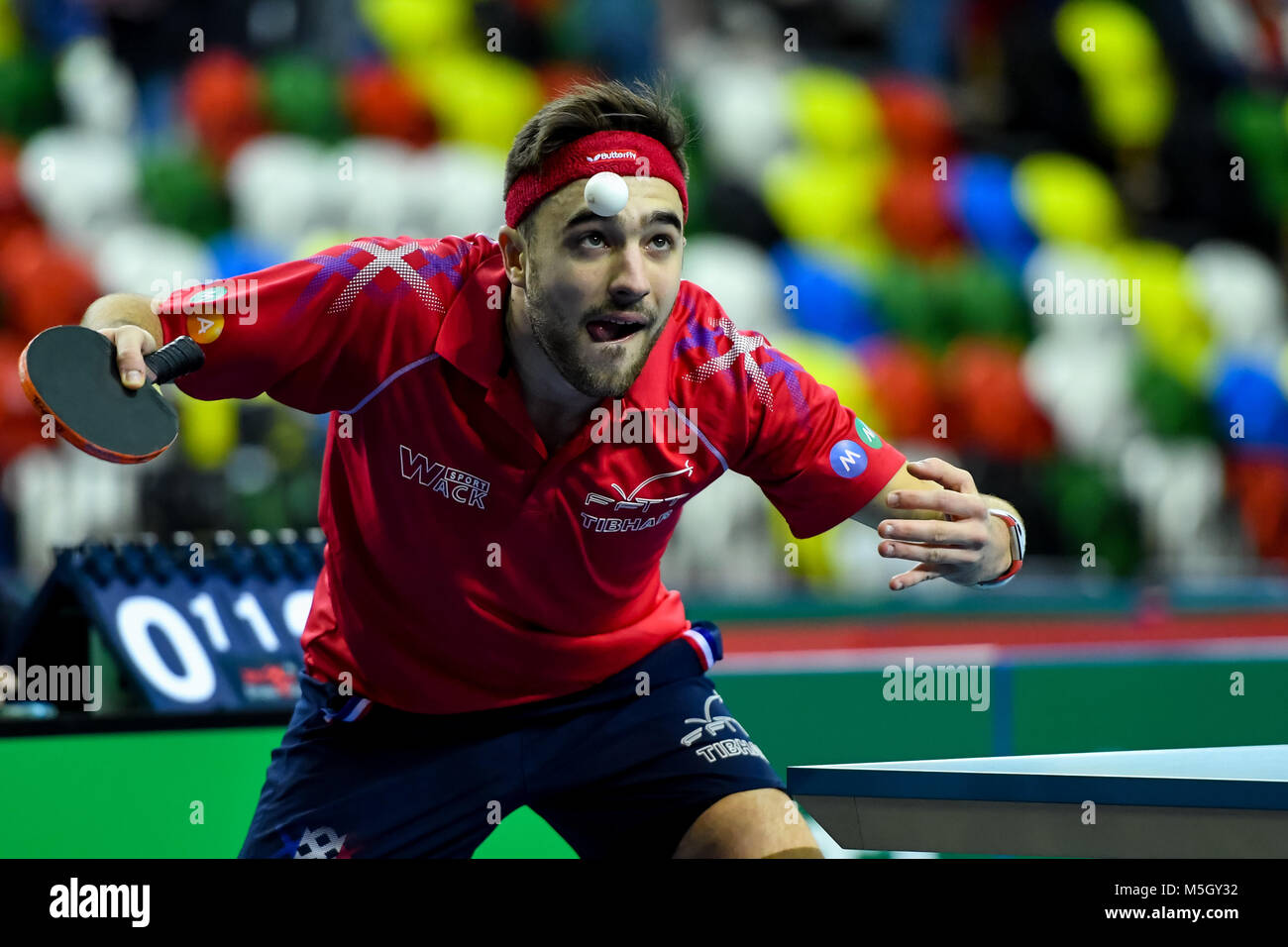 London, UK. 23rd February, 2018. Quentin Robinot of France during ...
