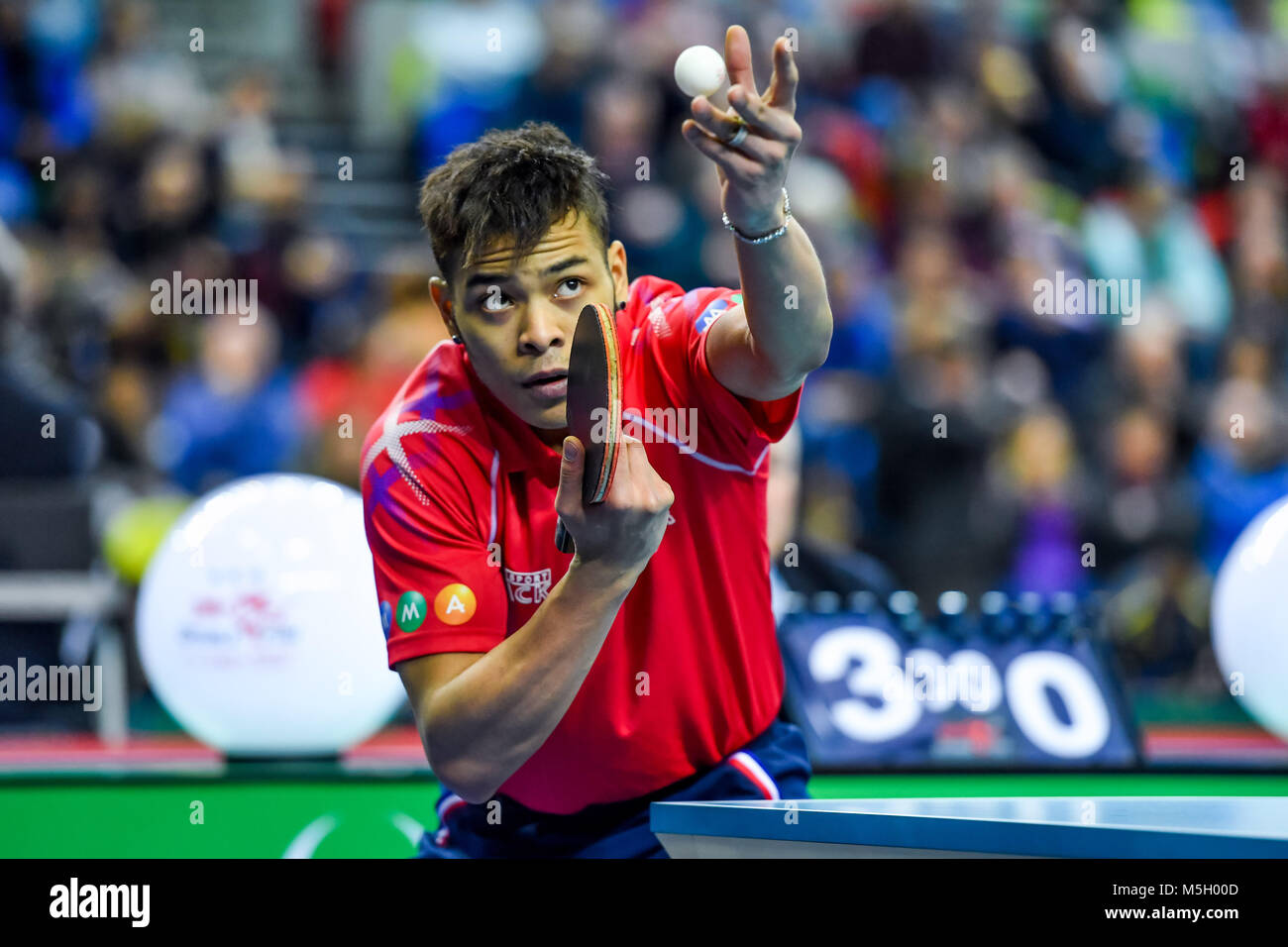 London, UK. 23rd February, 2018. Alexandre Cassin of France during ...