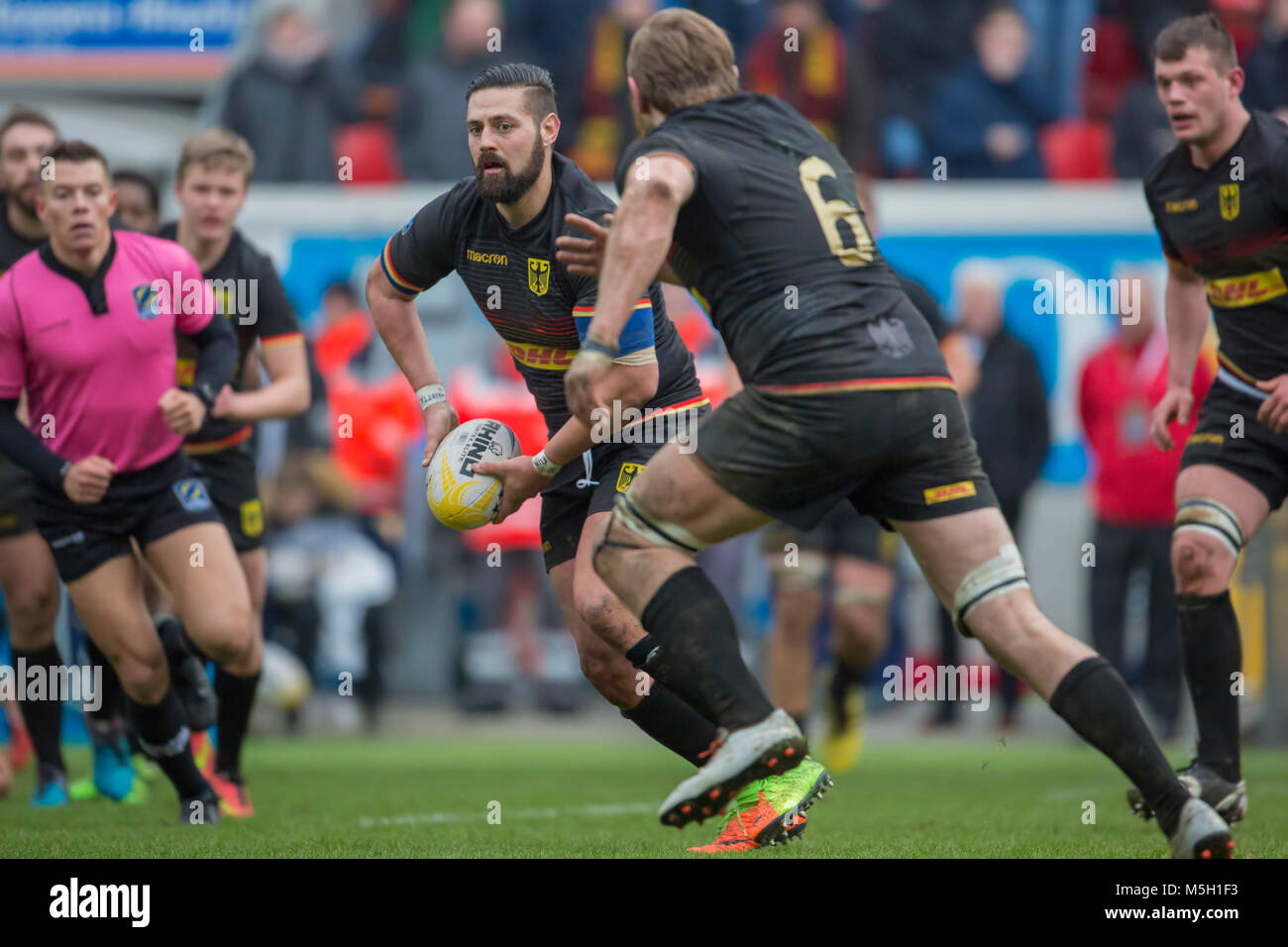 17 Febuary 2018, Germany, Offenbach: Rugby Europe Championship, second ...