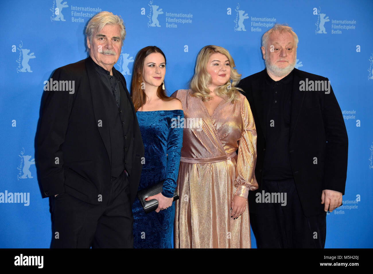 Berlin, Germany. 23rd Feb, 2018. Peter Simonischek, Anna Rakovska, Eva ...