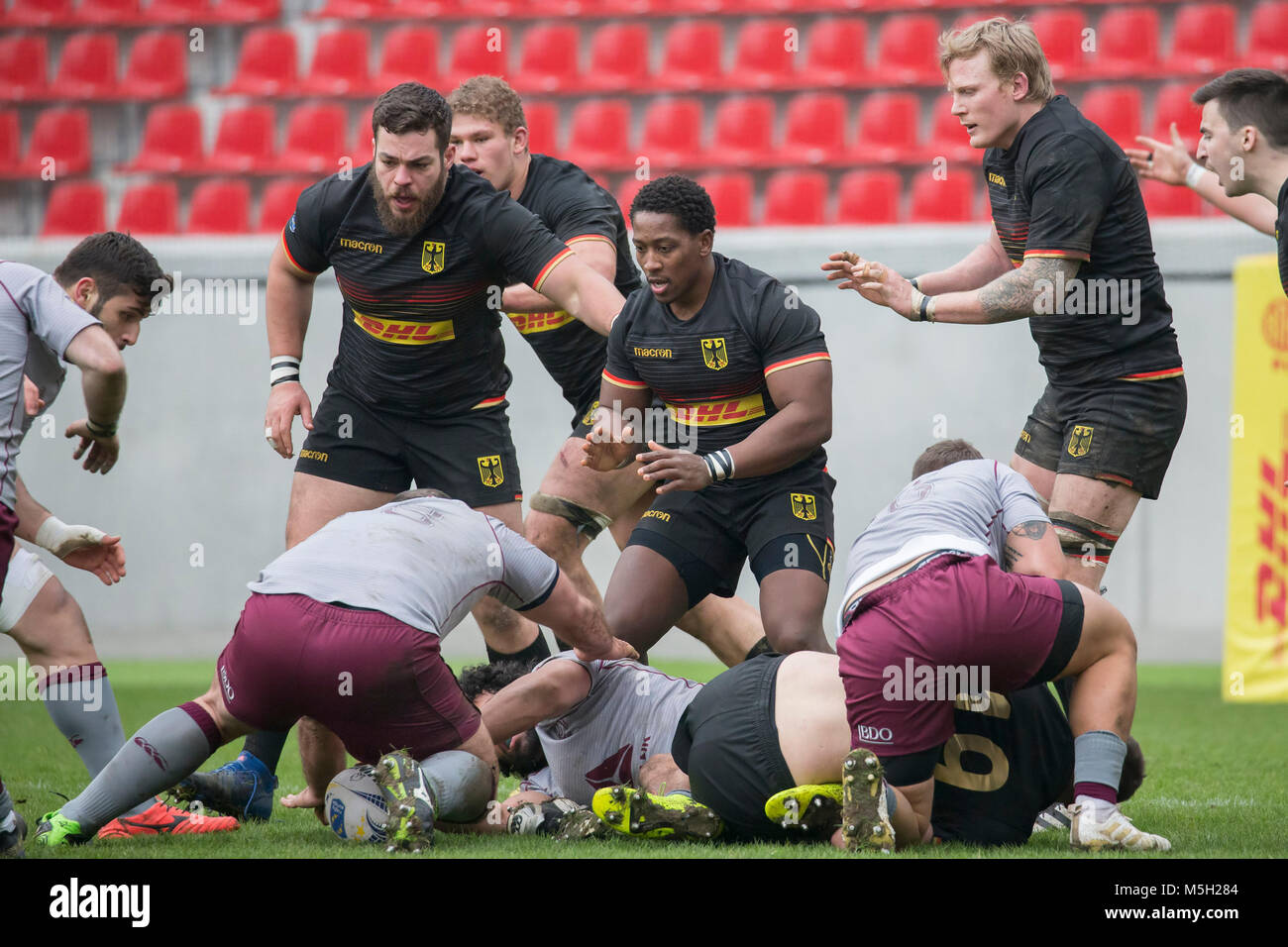 17 Febuary 2018, Germany, Offenbach: Rugby Europe Championship, second ...