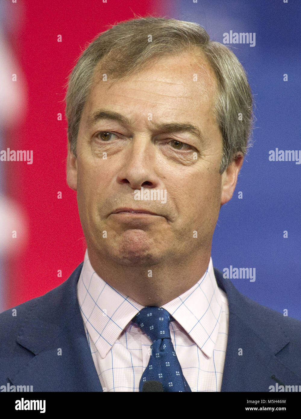 National Harbor, Maryland, USA. 23rd Feb, 2018. Nigel Farage, who ...
