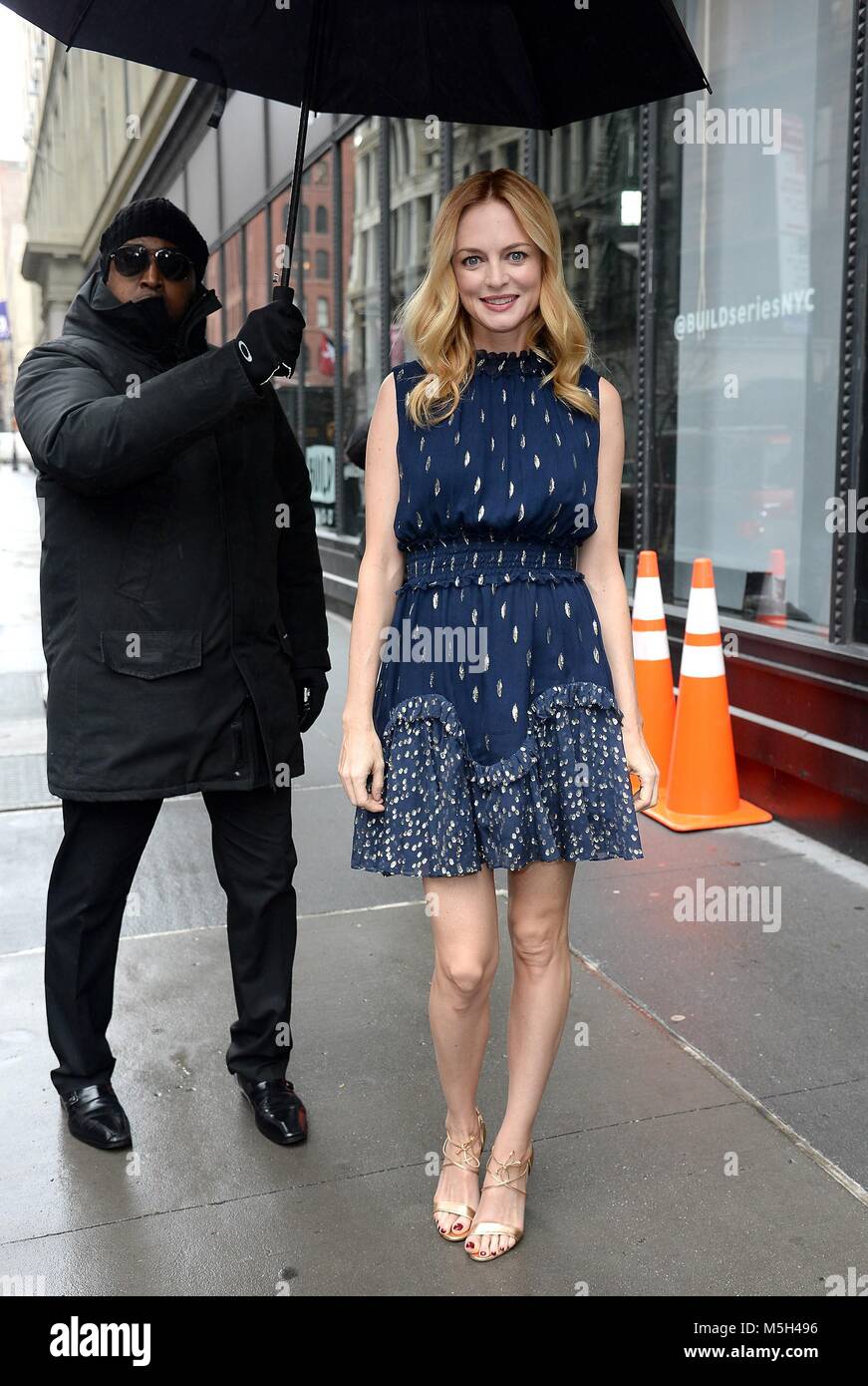New York, NY, USA. 23rd Feb, 2018. Heather Graham, Build Series out and ...