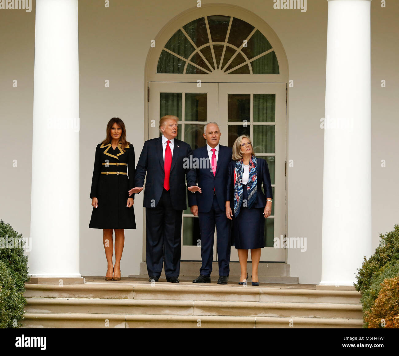 United States President Donald J. Trump and first lady Melania Trump ...