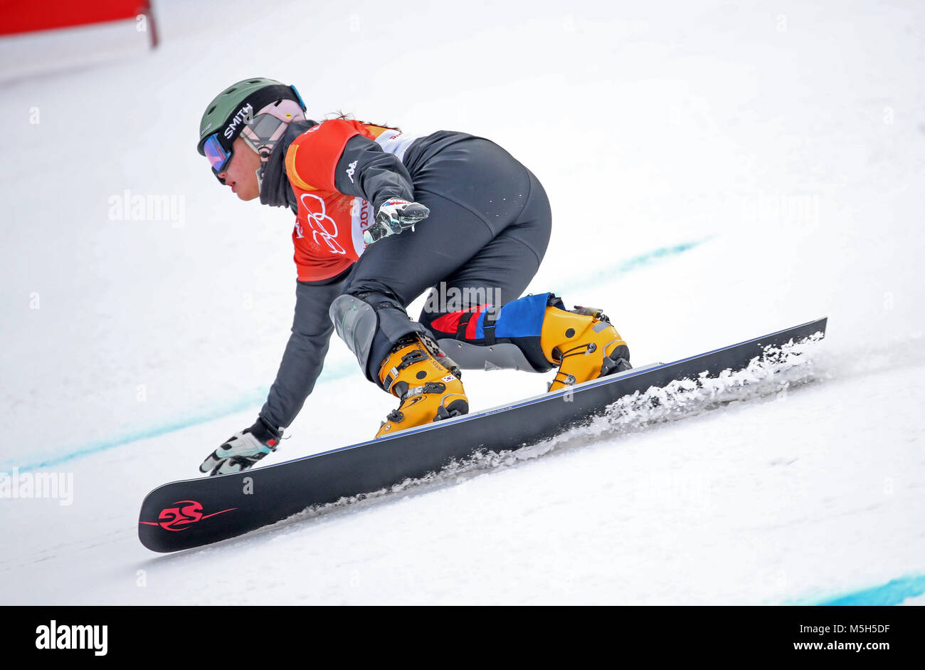 24th Feb, 2018. Women's parallel giant slalom Jeong Hae-rim of South ...