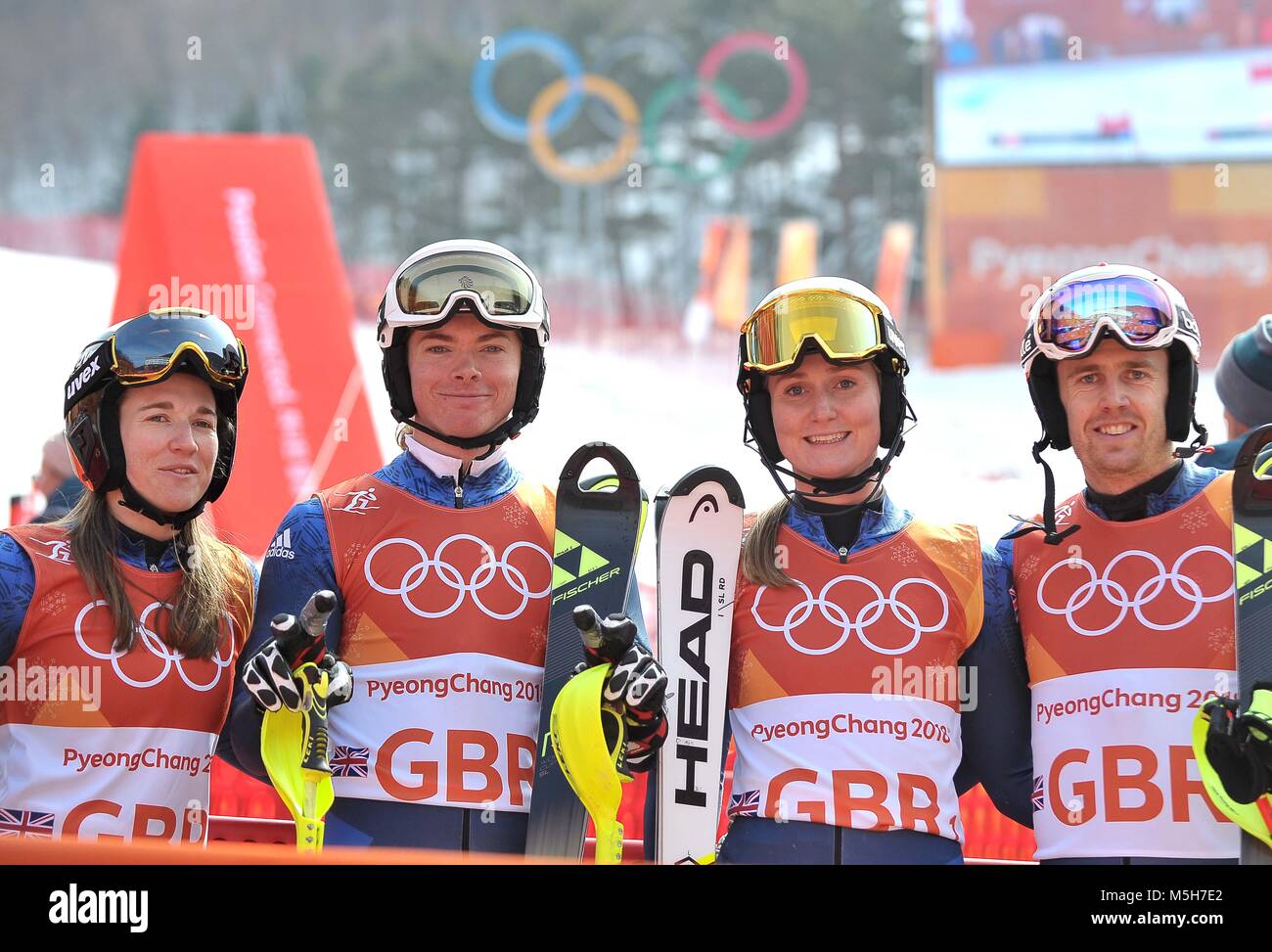 Pyeongchang, South Korea. 24th February, 2018. (l to r) Alex Tilley ...