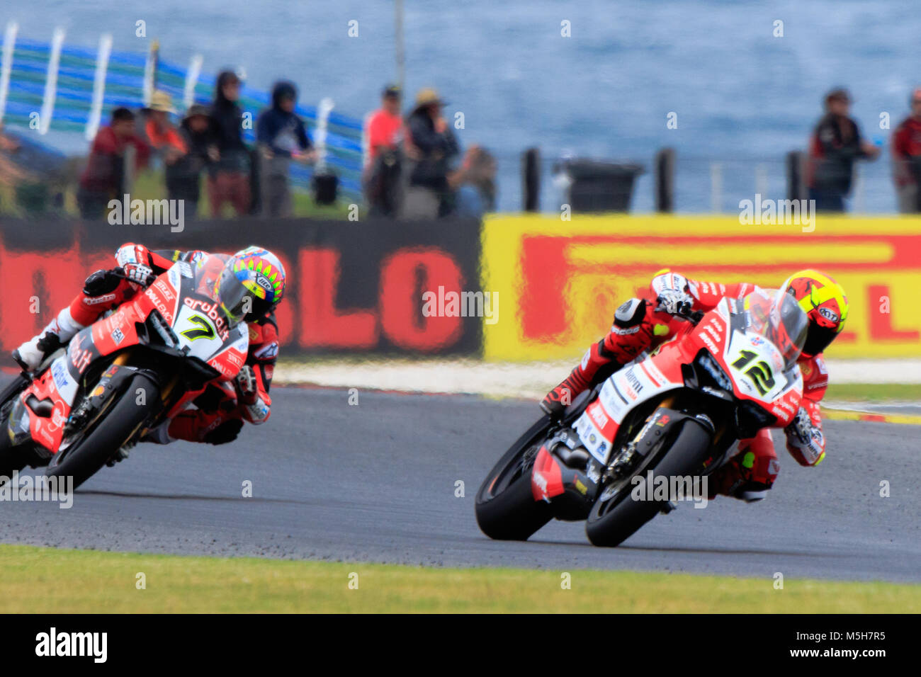 MELBOURNE, AUSTRALIA – FEBRUARY 23: Xavi Fores 12 riding for Barni ...
