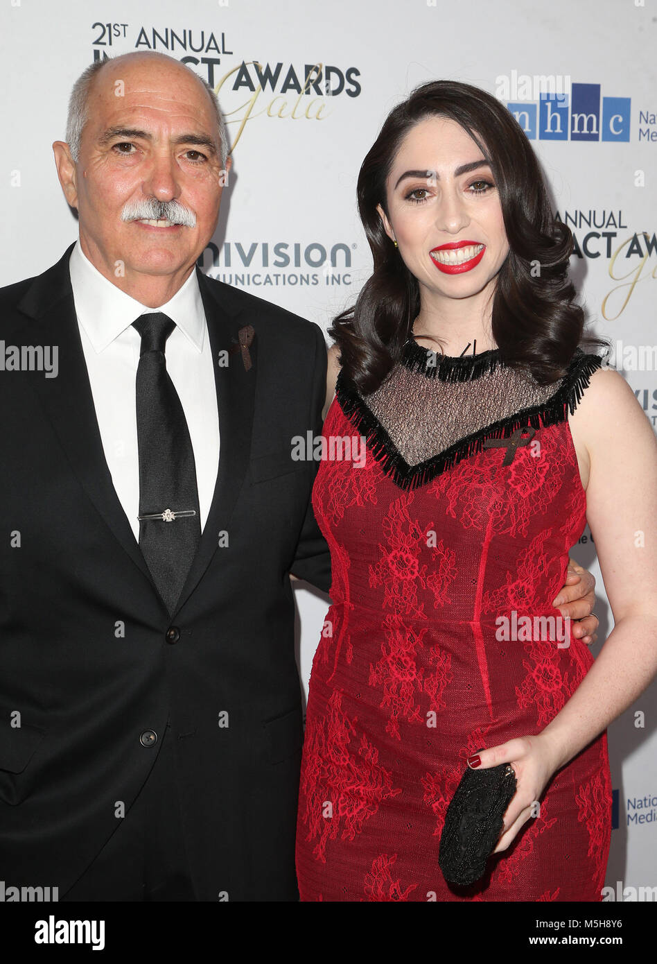 BEVERLY HILLS, CA - FEBRUARY 23: Miguel Sandoval, Olivia Sandoval, at ...