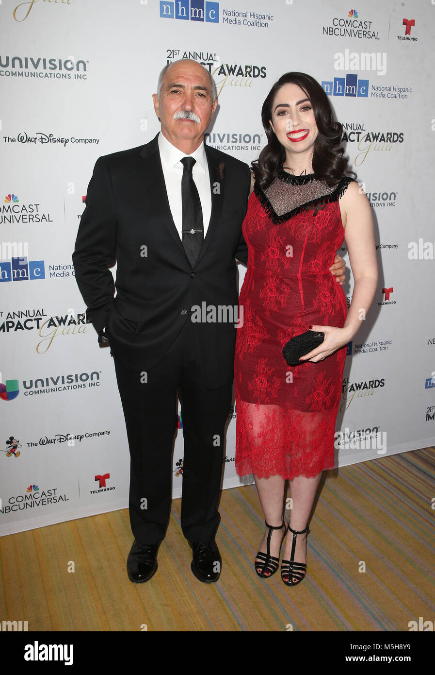 BEVERLY HILLS, CA - FEBRUARY 23: Miguel Sandoval, Olivia Sandoval, at ...