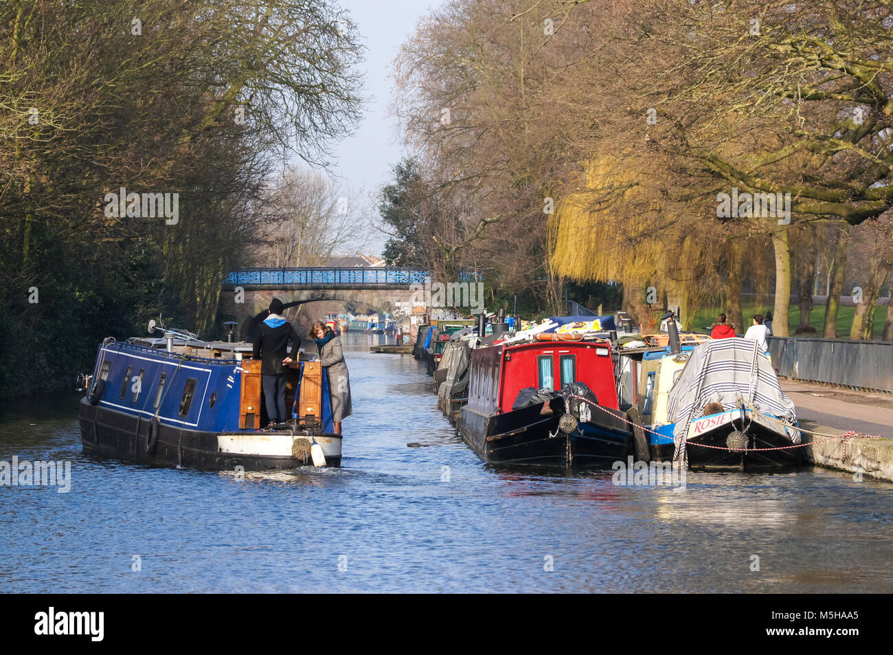 Narrowboats on the Regent's Canal, London England United Kingdom UK ...