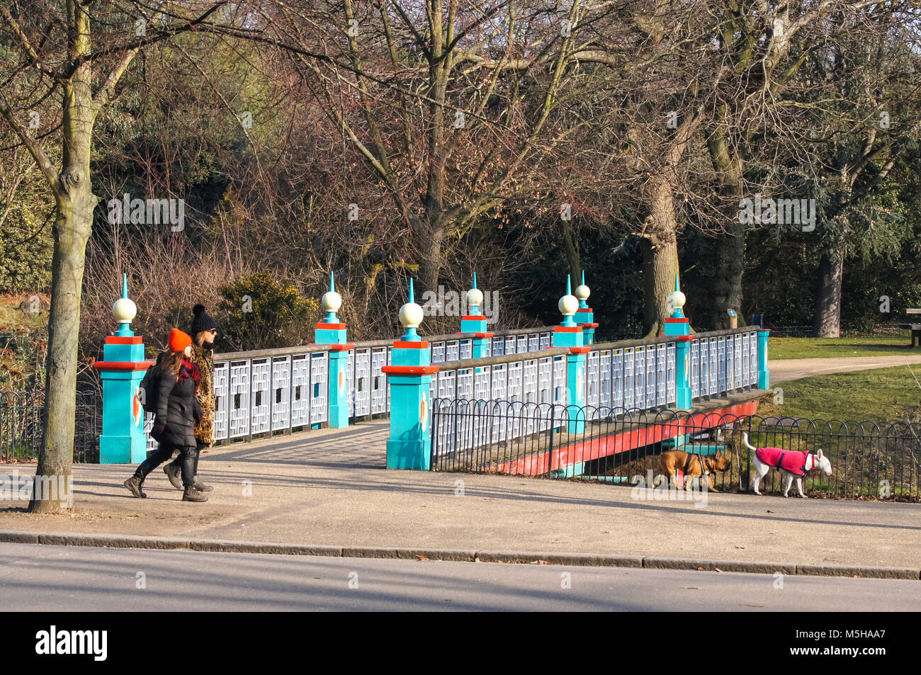 Dog walkers in Victoria Park, London, England, United Kingdom, UK Stock ...