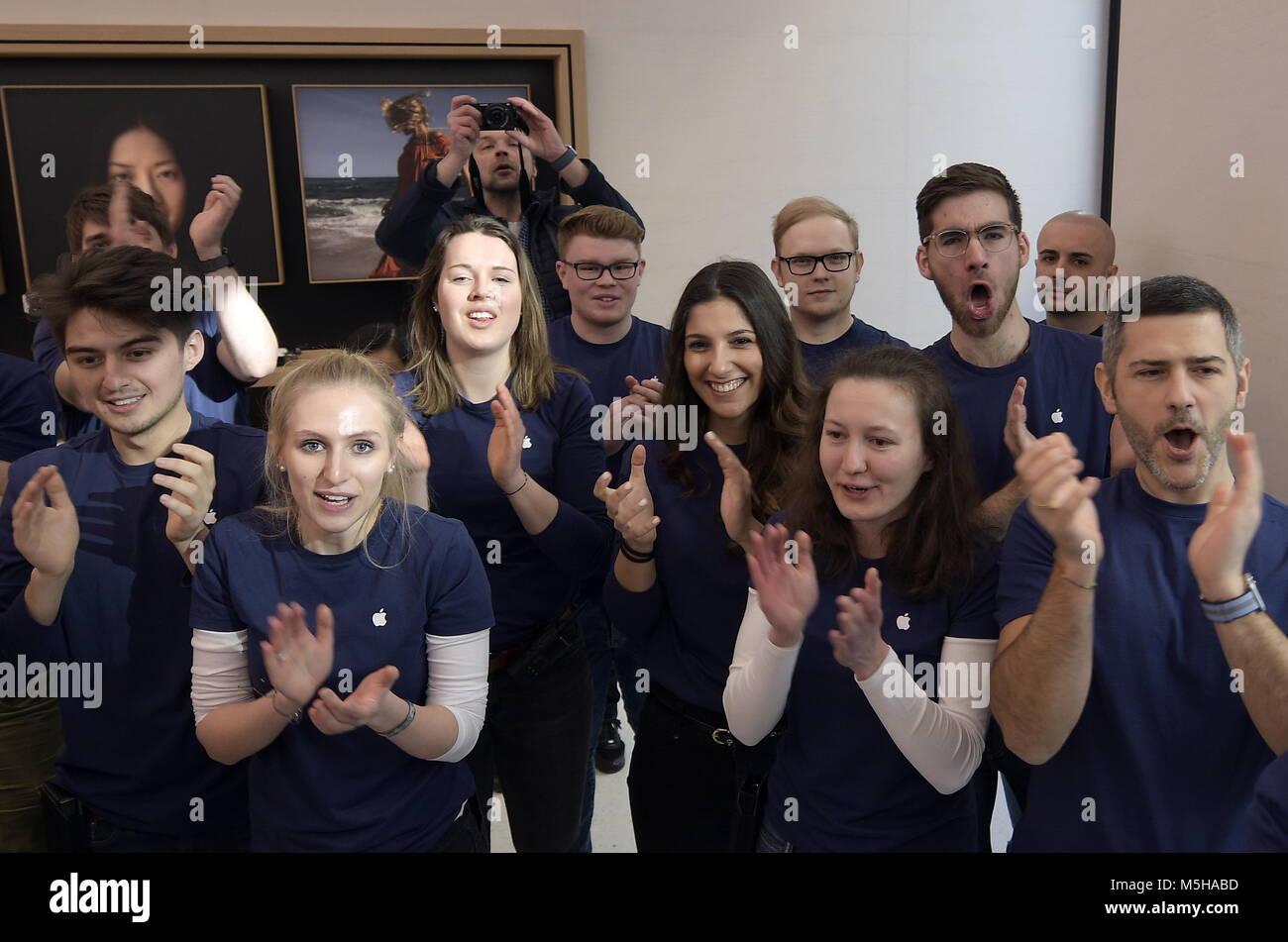 February 24, 2018. Vienna, Austria. This Saturday, the Apple Store in ...