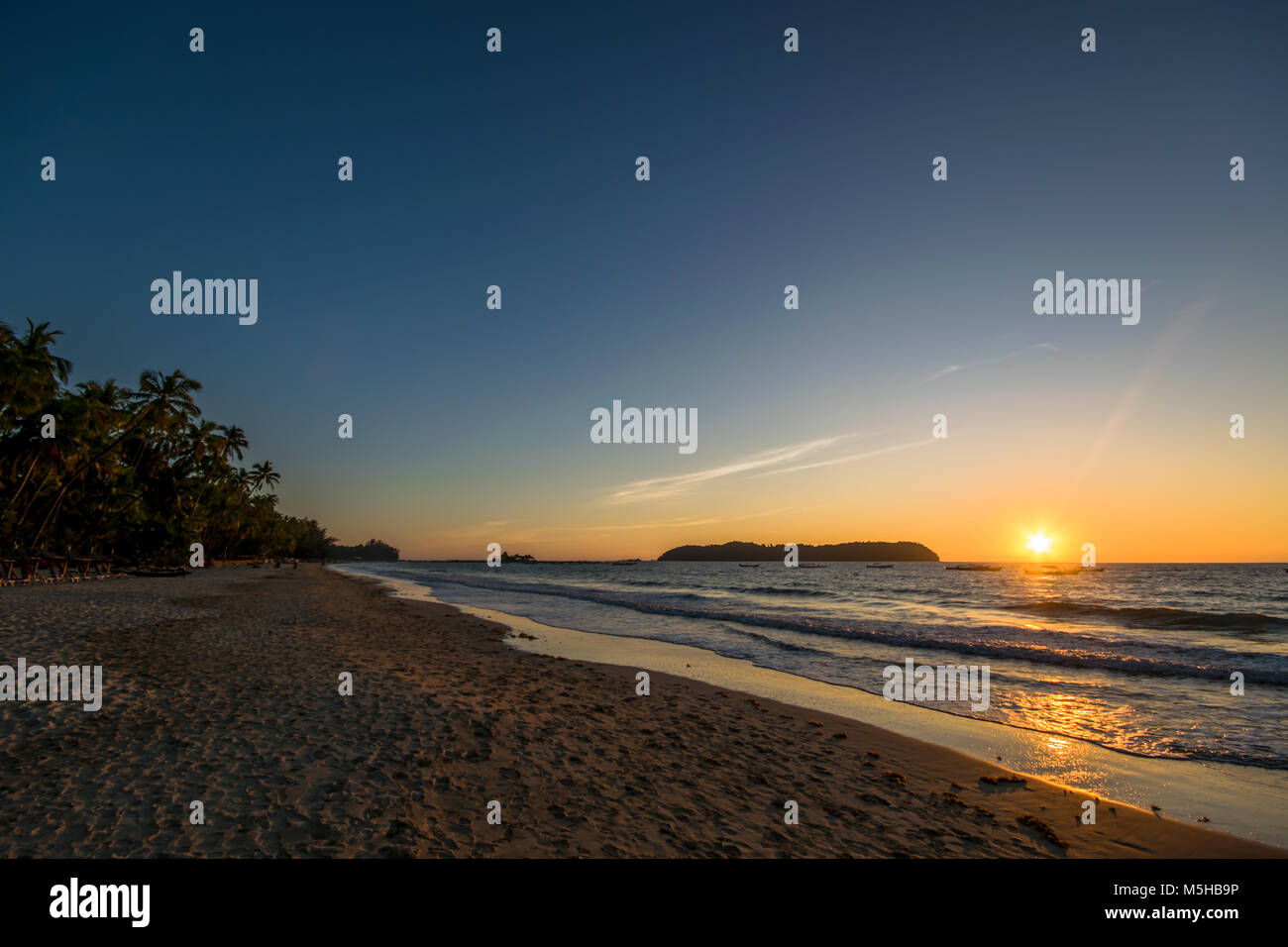 Sunset over Ngapali Beach, Myanmar Stock Photo - Alamy