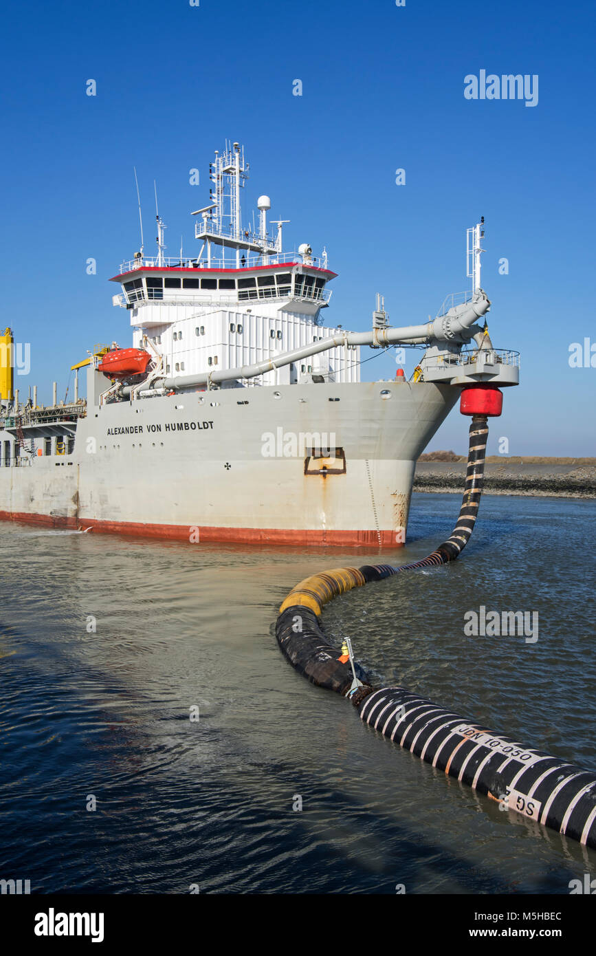 Trailing suction hopper dredger Alexander von Humboldt in port of ...