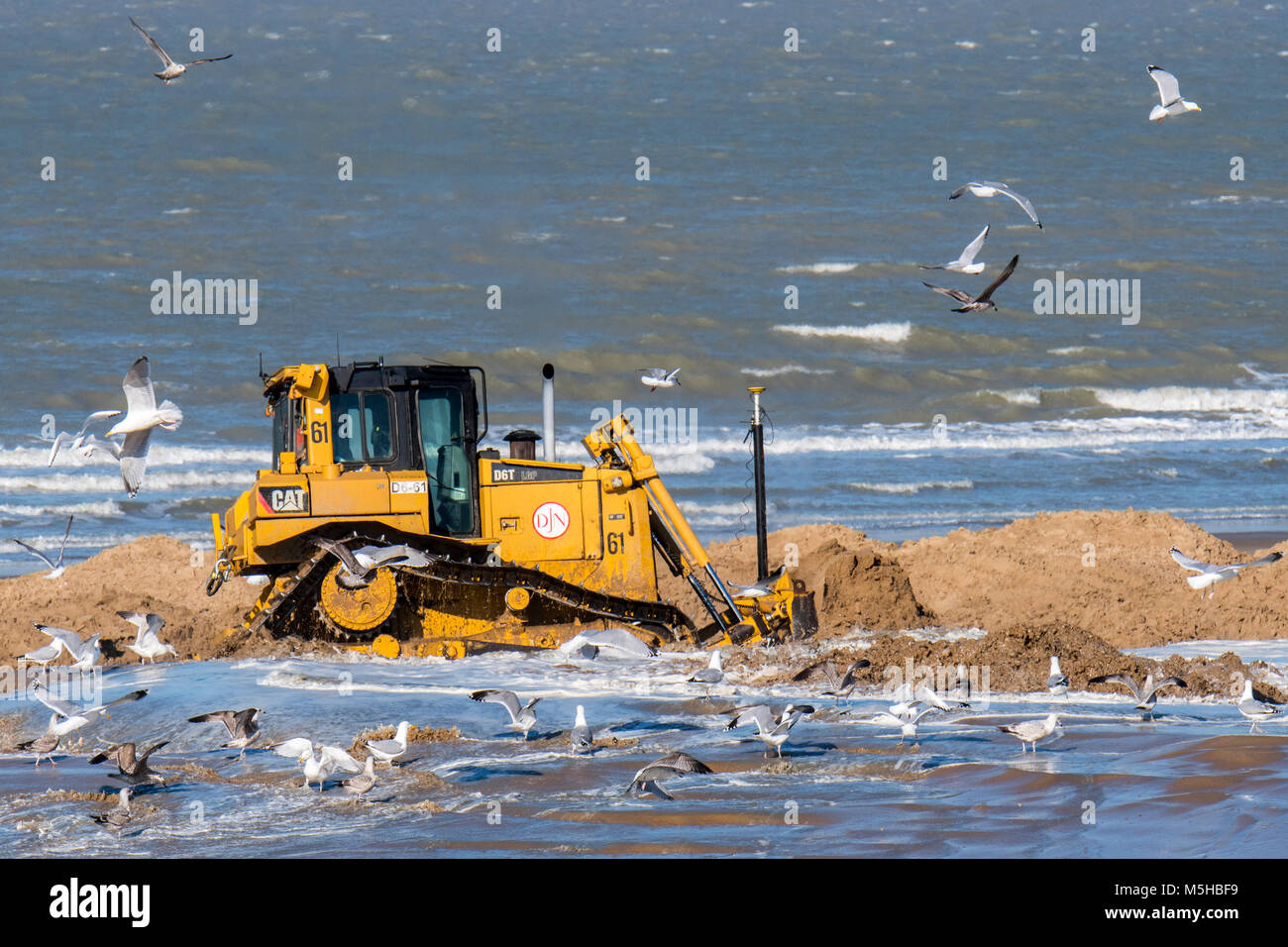 Bulldozer beach damage hi-res stock photography and images - Alamy