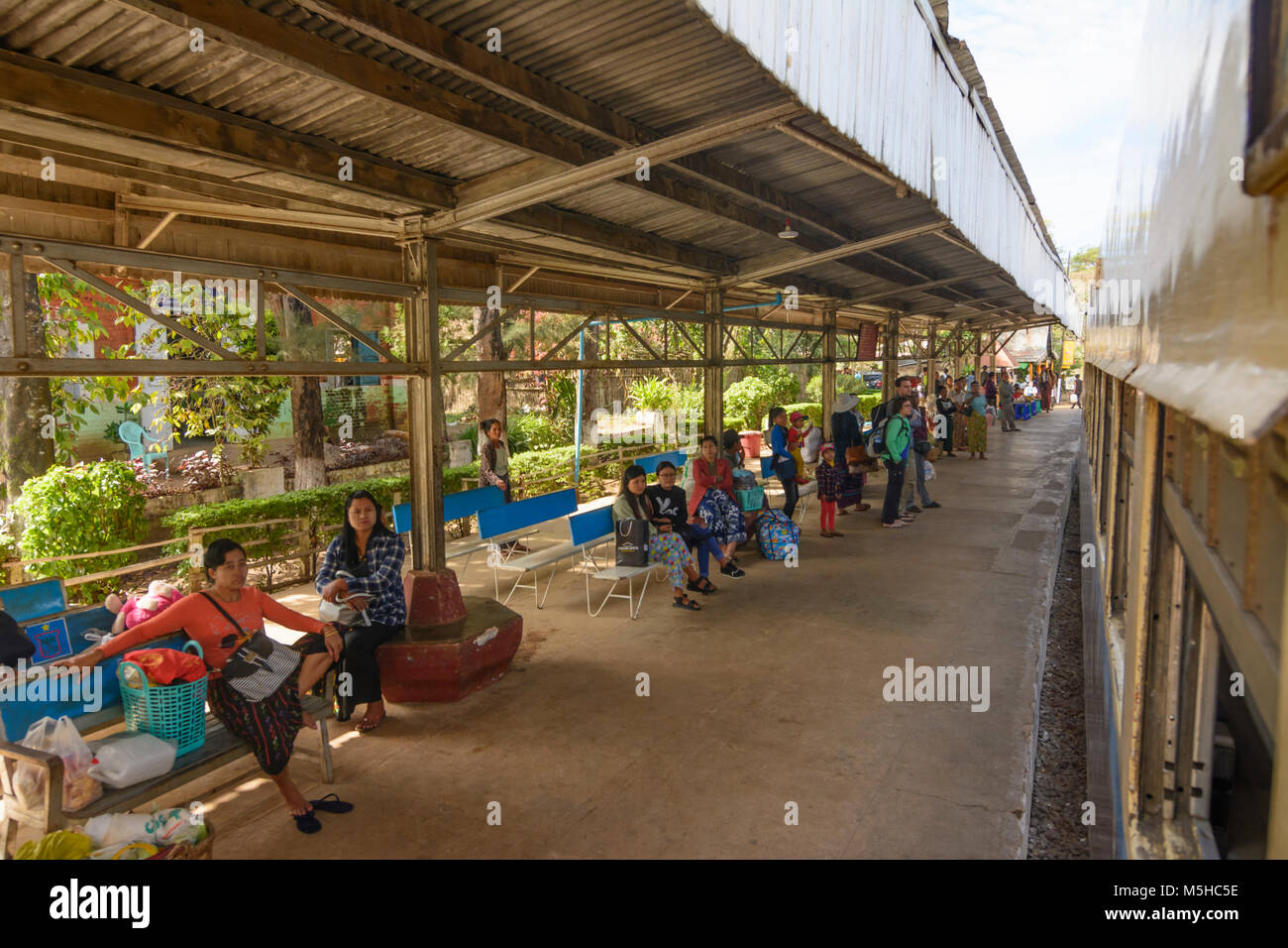 Kyaukme: Kyaukme railway station, , Shan State, Myanmar (Burma Stock Photo - Alamy