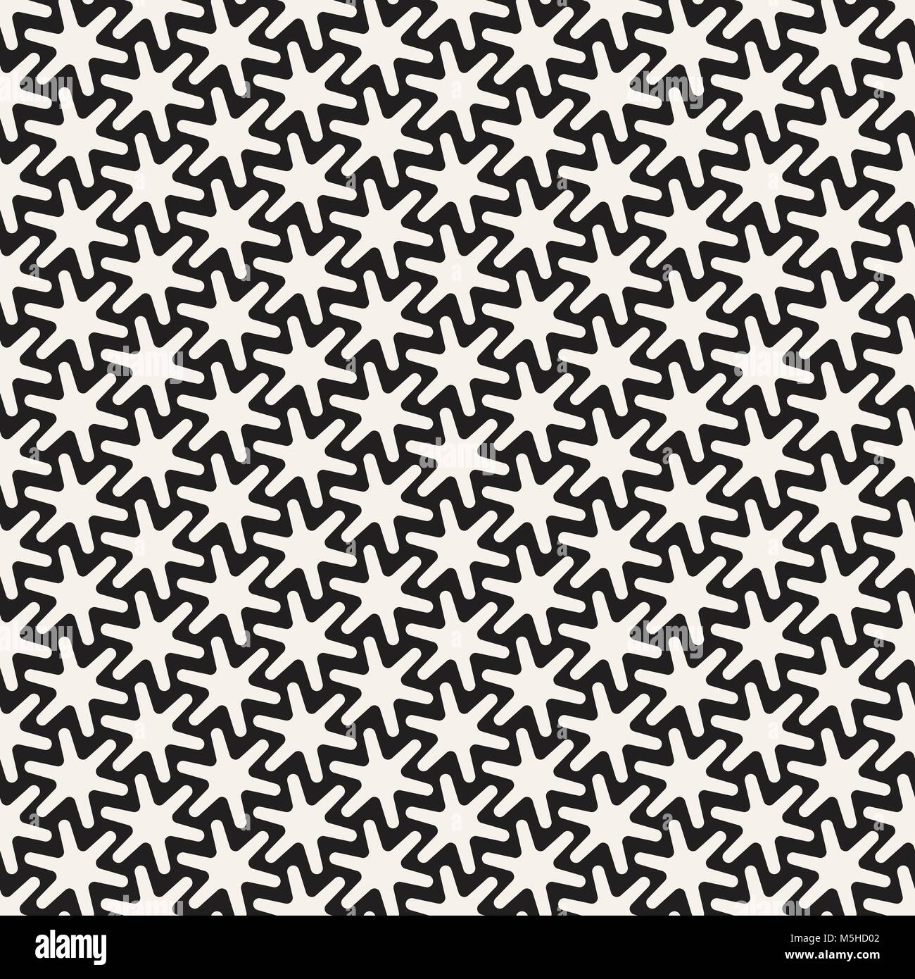Vector seamless pattern. Modern stylish texture. Geometric striped ornament. Monochrome lattice ...