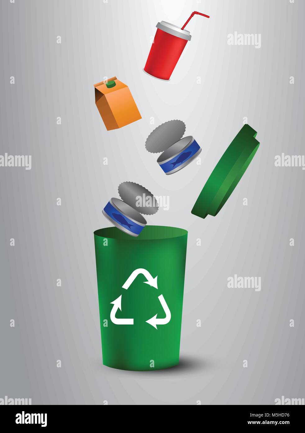 recycling bins illustration Stock Vector Image & Art - Alamy