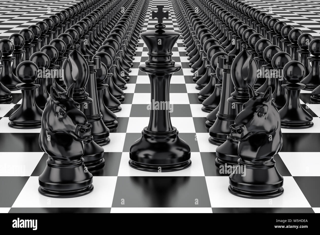 Chess, strategy concept. 3D rendering Stock Photo - Alamy