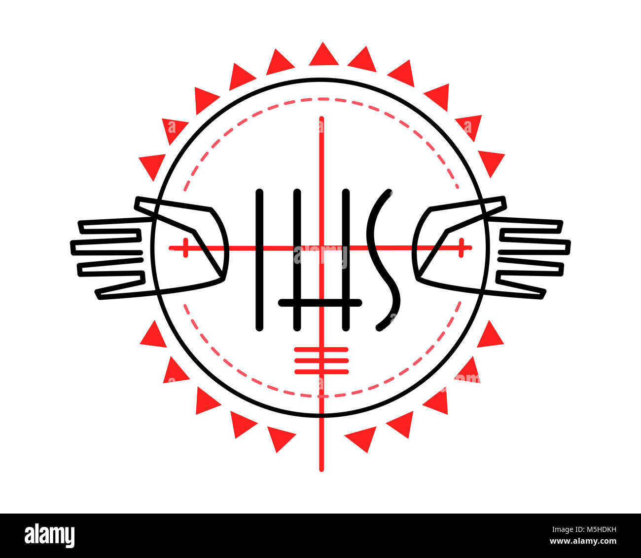 Hand drawn vector illustration or drawing of some religious Christian ...