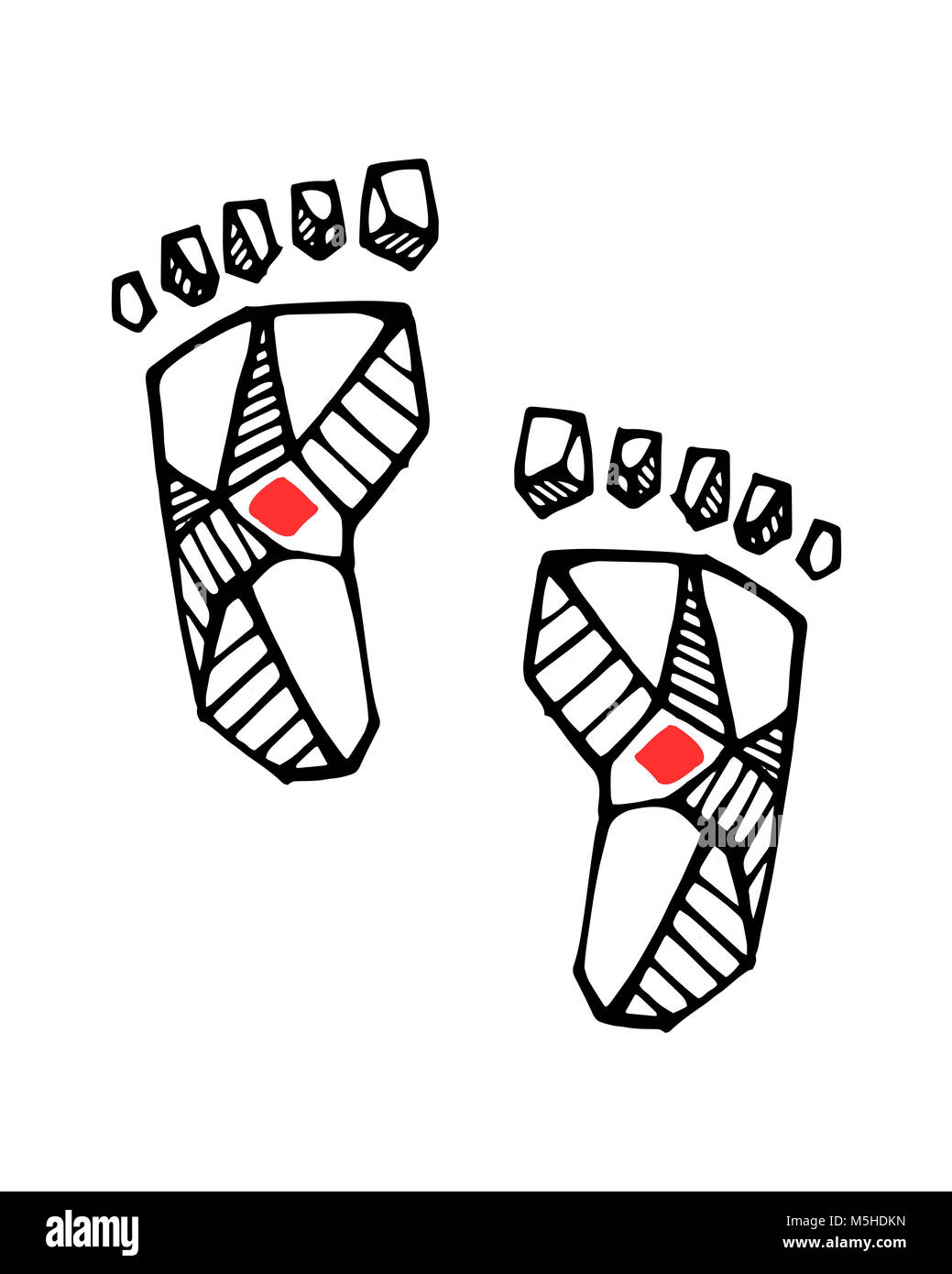 Hand drawn vector illustration or drawing of Jesus Christ feet Stock ...