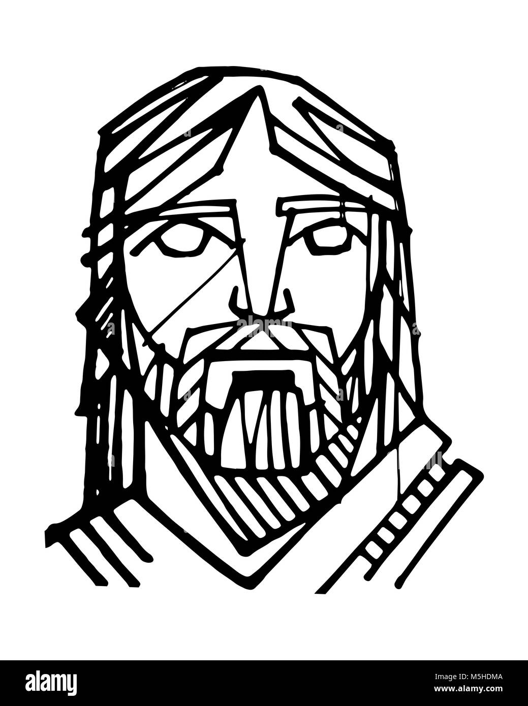 Jesus Face Sketch