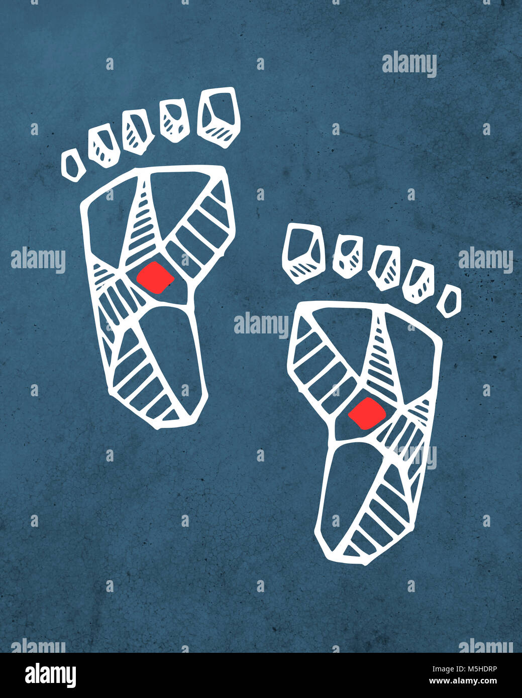 Hand drawn illustration or drawing of Jesus Christ feet Stock Photo - Alamy