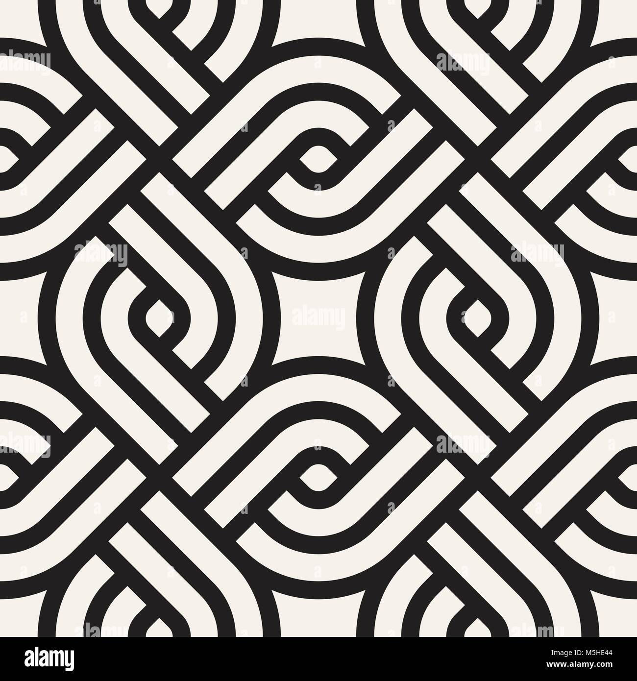 Vector seamless lattice pattern. Modern stylish texture with monochrome ...