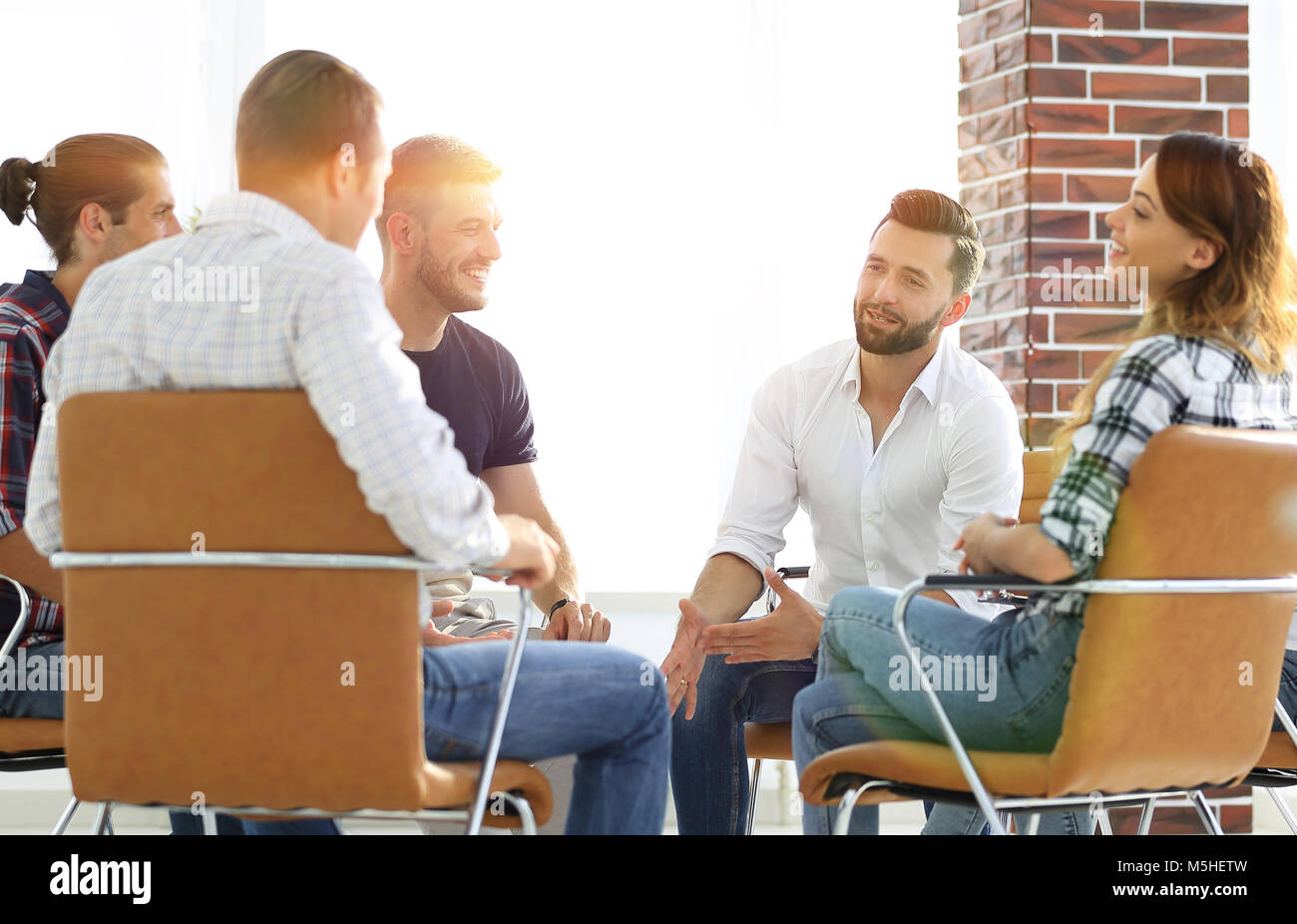 team members argue at the workshop.concept of successful work Stock ...