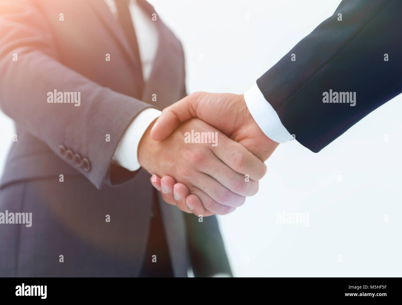 The conclusion of the transaction. Handshake Stock Photo - Alamy