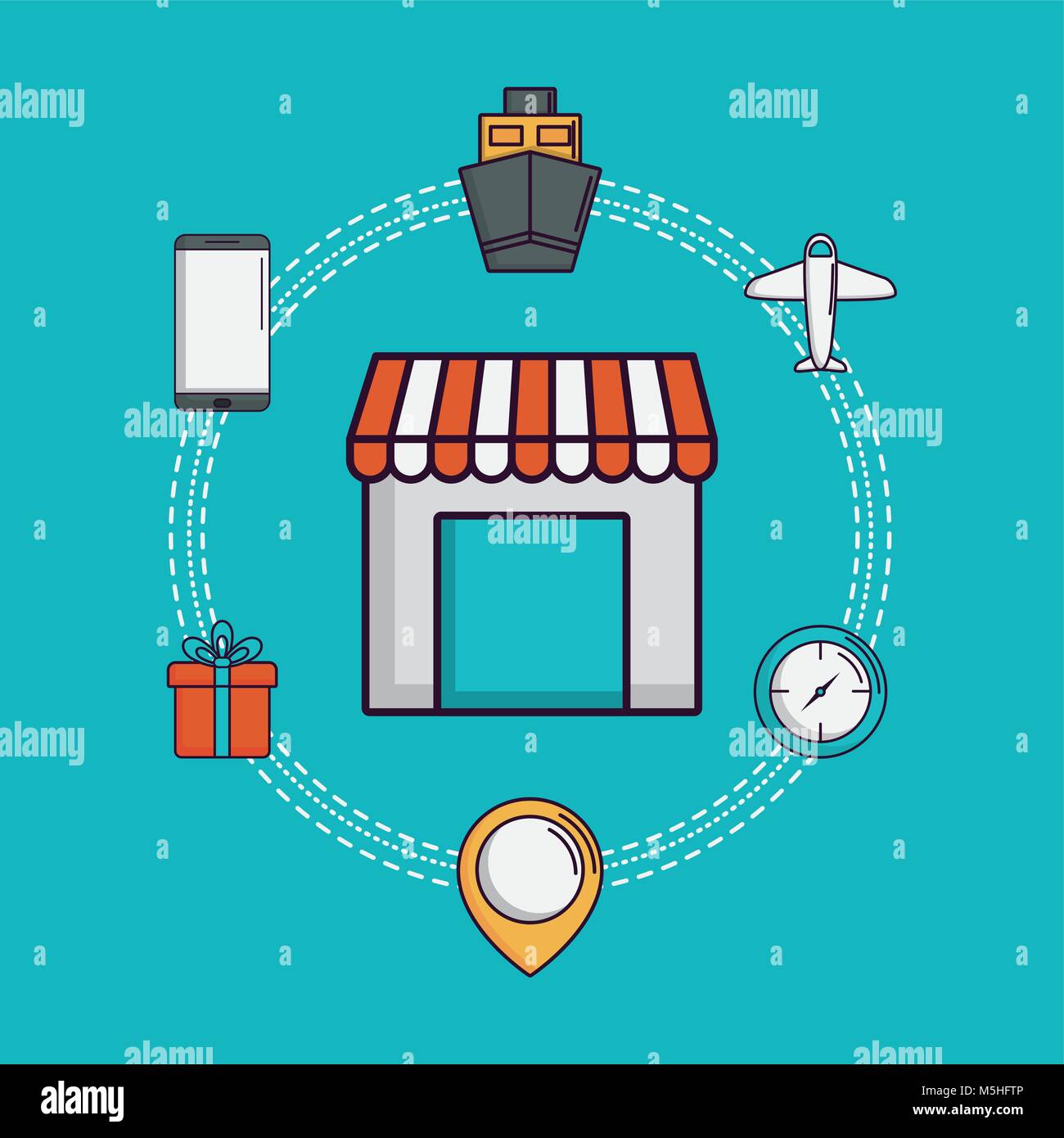 delivery logistics design Stock Vector Image & Art - Alamy