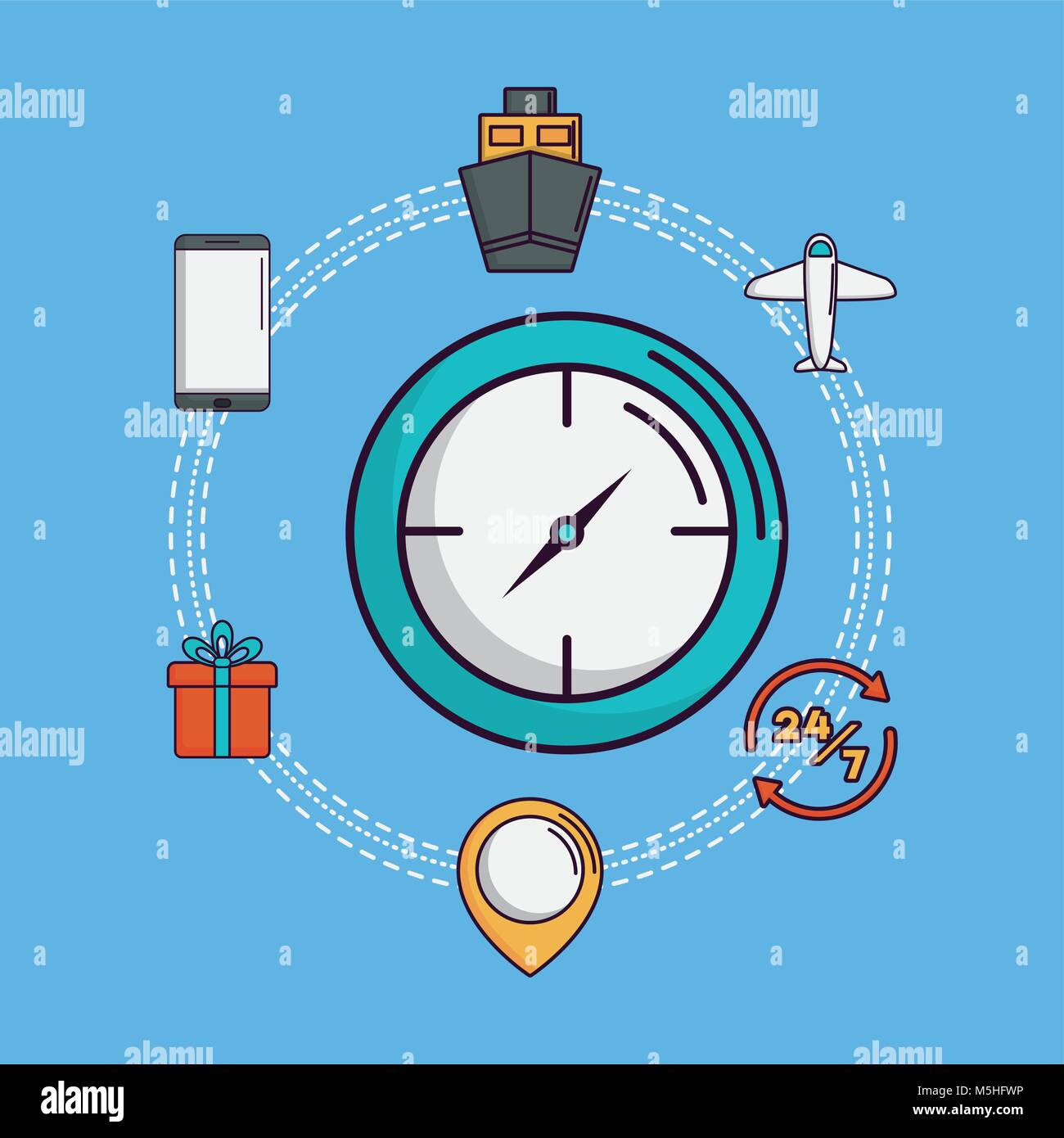 delivery logistics design Stock Vector Image & Art - Alamy