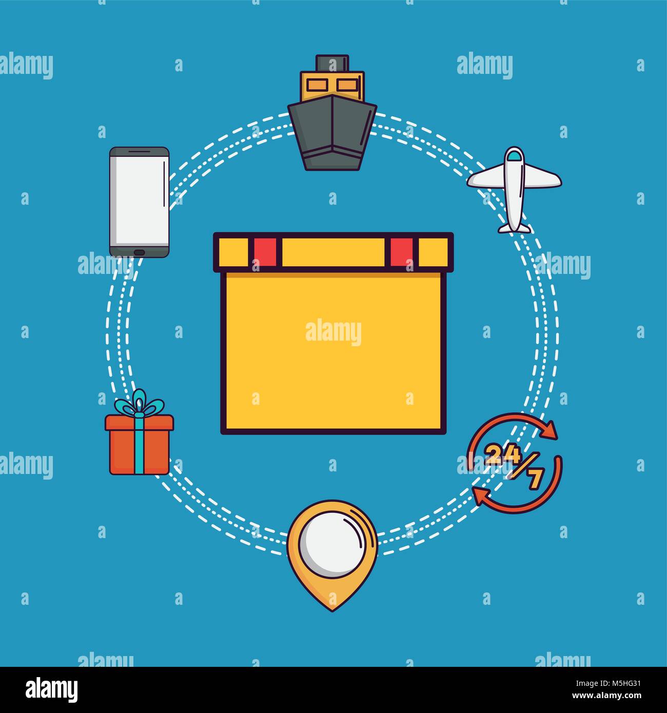 delivery logistics design Stock Vector Image & Art - Alamy