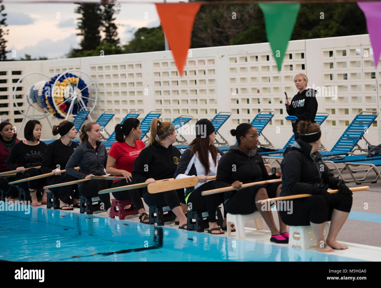 The Kadena Shoguns Women’s Dragon Boat team practice at the Fairchild ...