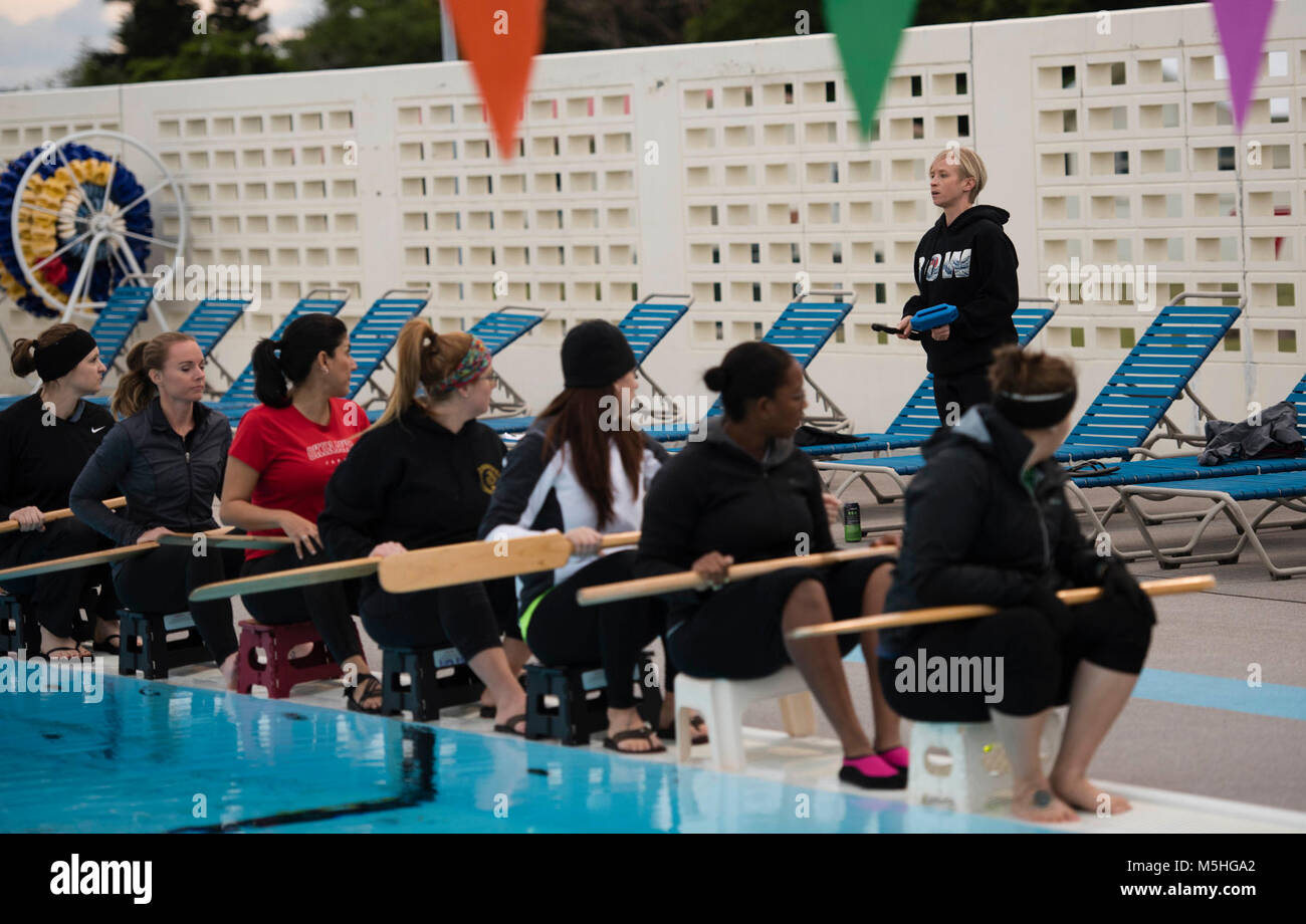 The Kadena Shoguns Women’s Dragon Boat team practice at the Fairchild ...