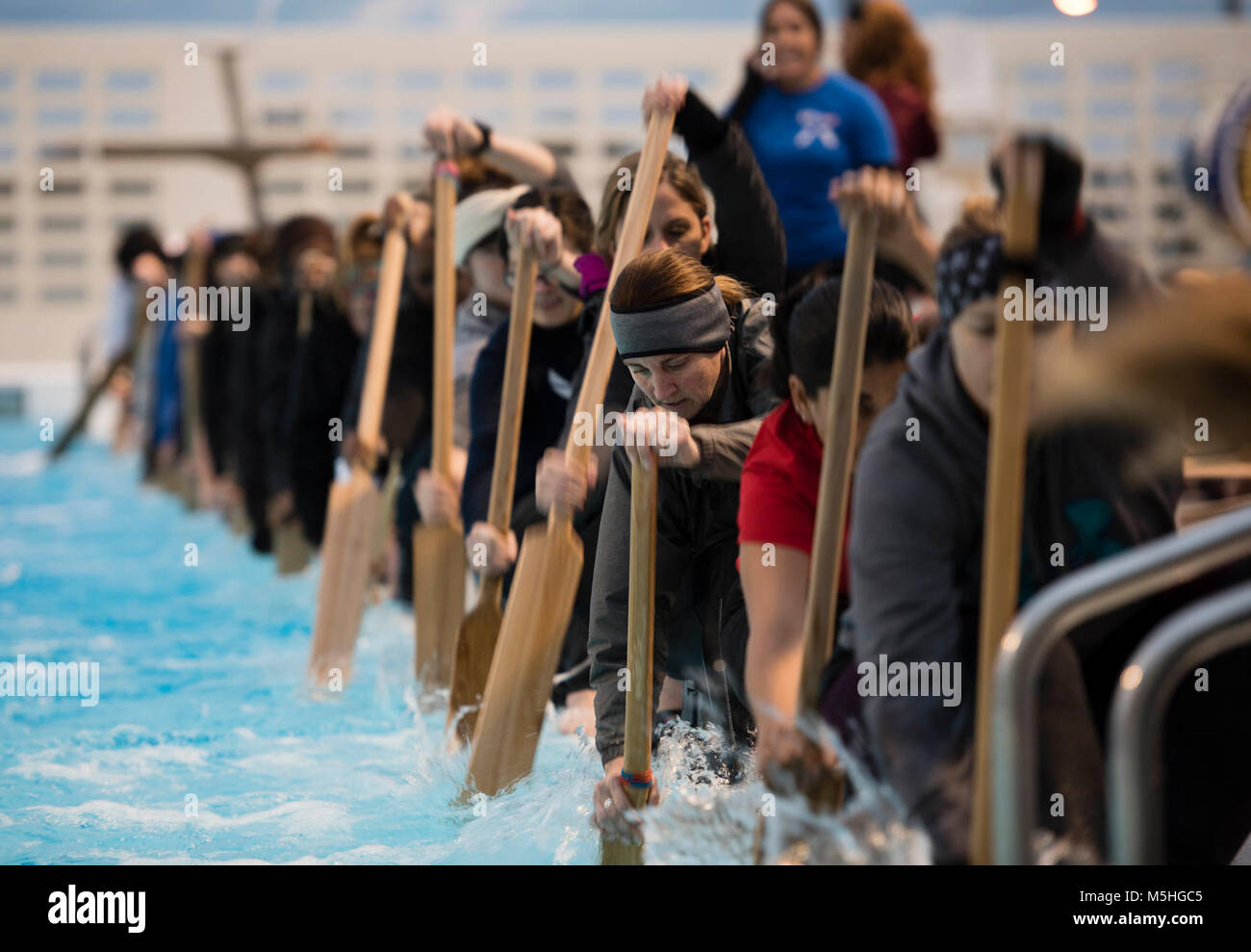 The Kadena Shoguns Women’s Dragon Boat team practice at the Fairchild ...
