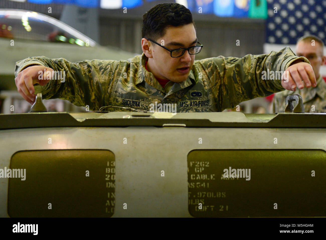 Aircraft maintenance squadron weapons load crew member hi-res stock ...