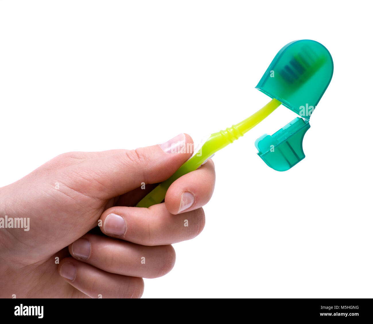 Colorful plastic toothbrush isolated on white background Stock Photo ...
