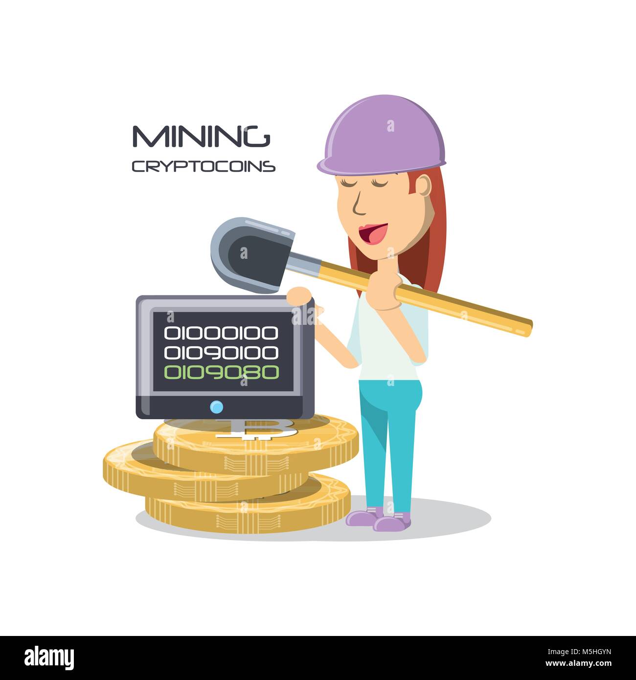 Mining cryptocoins design Stock Vector Image & Art - Alamy