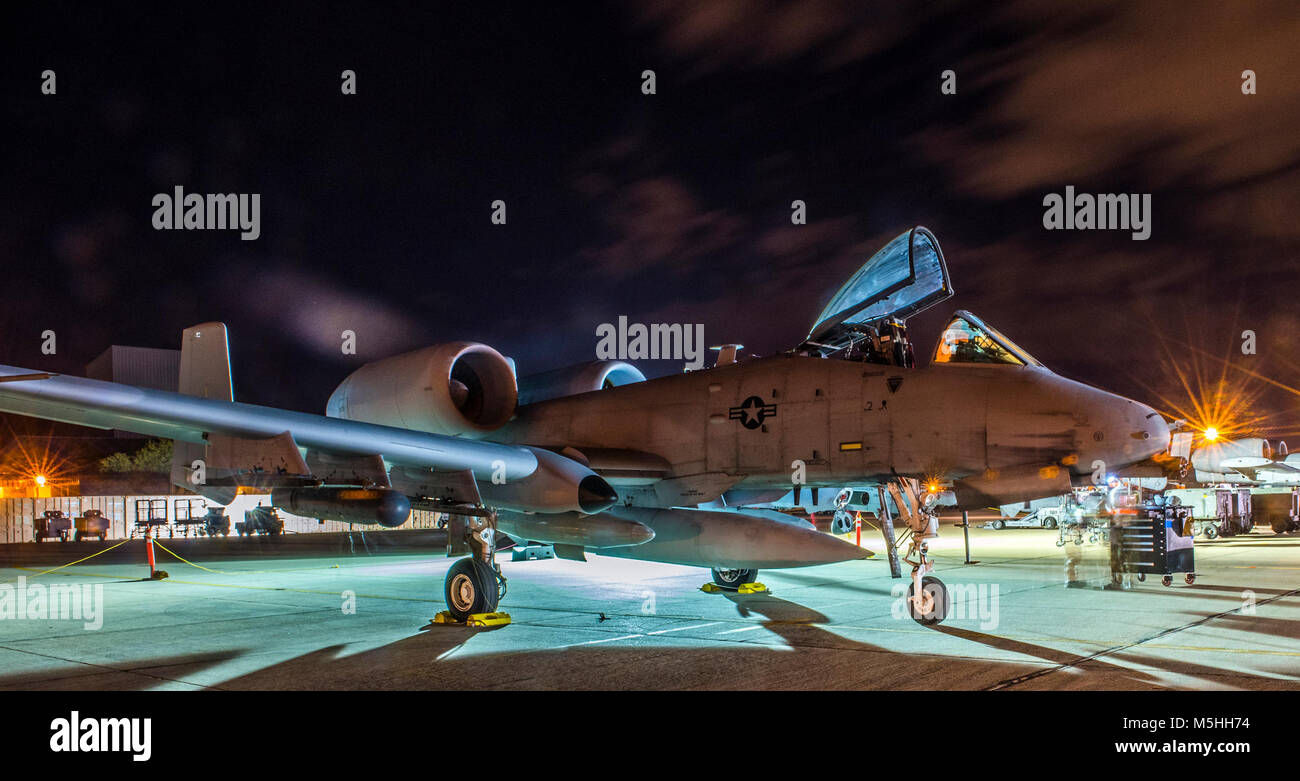 An A-10C Thunderbolt II prepares to taxi during a training exercise at ...