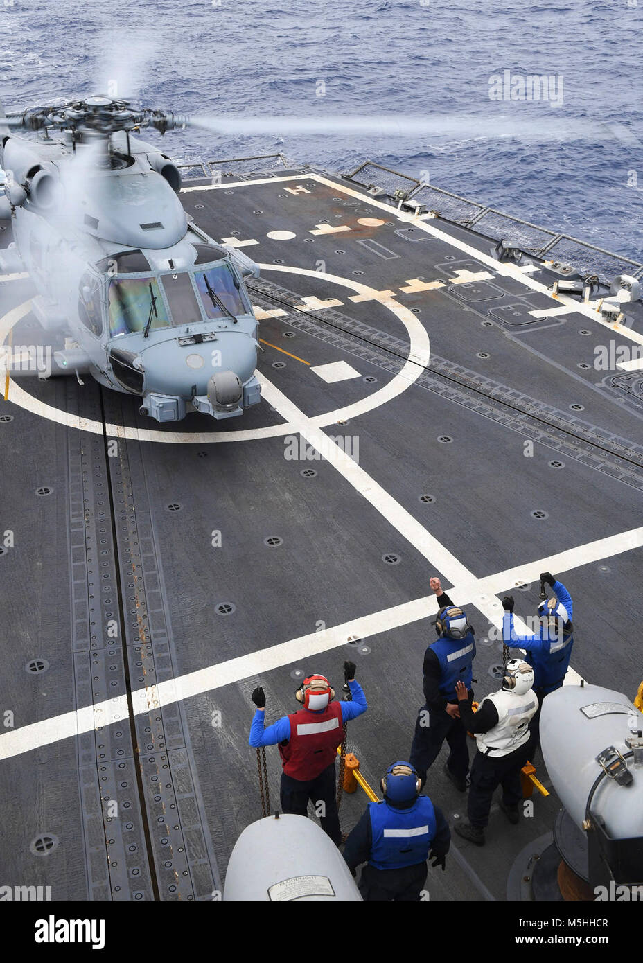 PACIFIC OCEAN (Feb. 12, 2018) Sailors complete final checks before ...