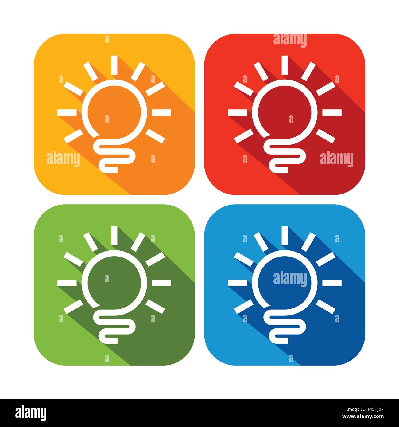 Flat icons square hi-res stock photography and images - Alamy