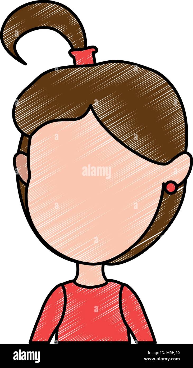 cute and little girl vector illustration design Stock Vector Image ...