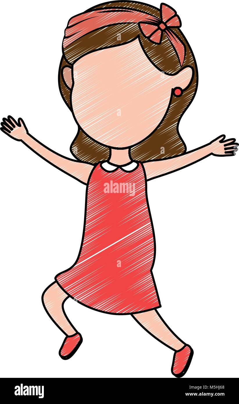 cute and little girl celebrating vector illustration design Stock ...