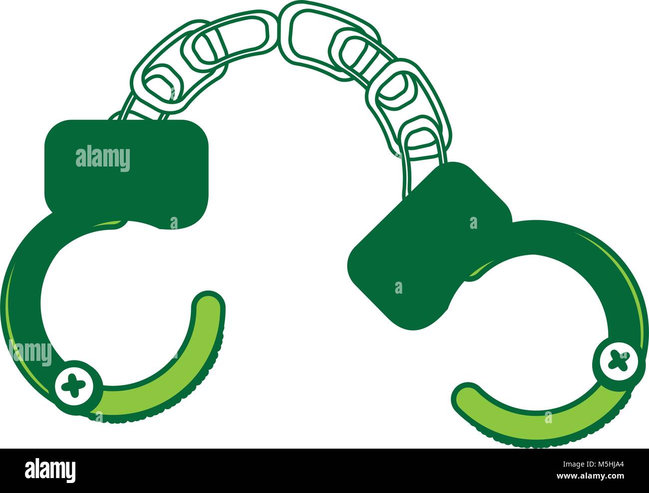 Open handcuffs Stock Vector Images - Alamy