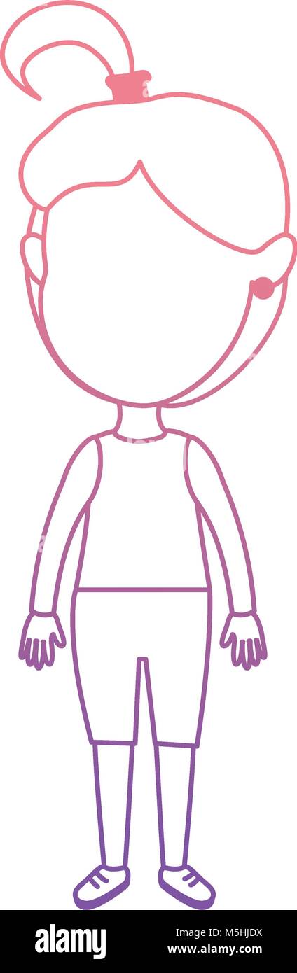 cute and little girl vector illustration design Stock Vector Image ...