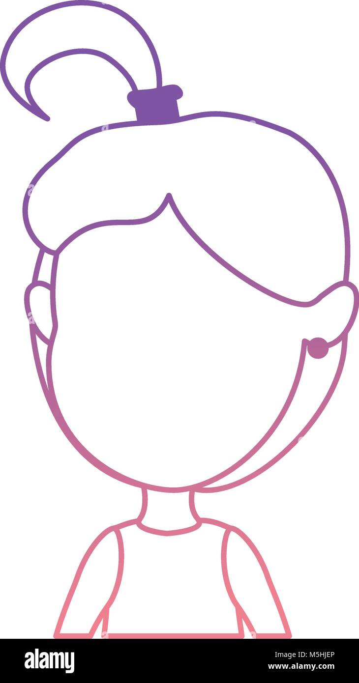 cute and little girl vector illustration design Stock Vector Image ...