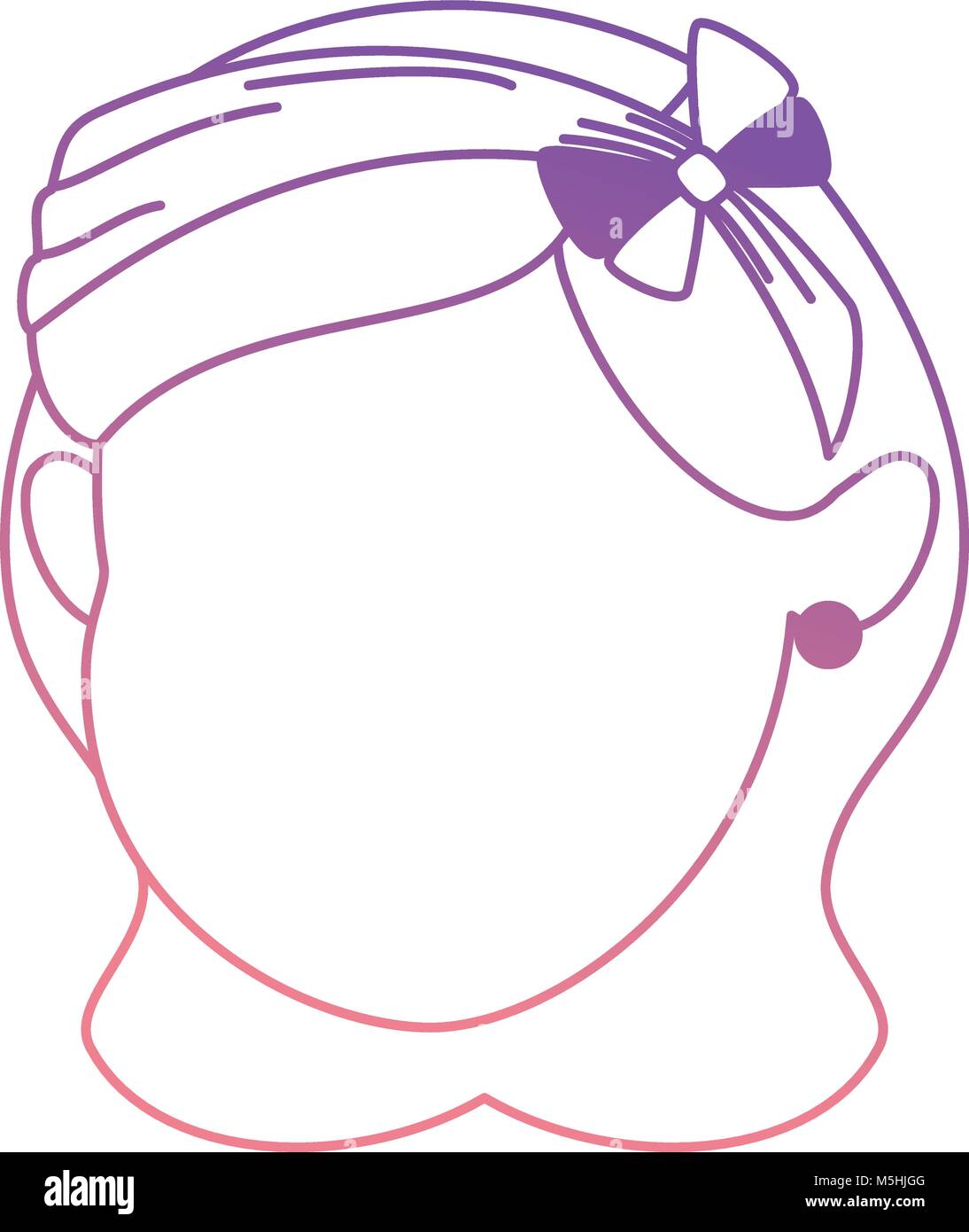 cute and little girl head vector illustration design Stock Vector Image ...